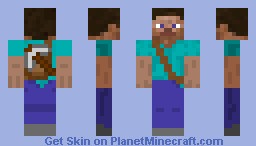Steve With Pick&BackPack Minecraft Skin