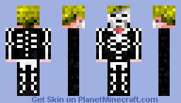 Johnny Lawrence in skeleton costume Minecraft Skin