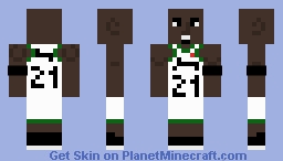 Kevin Garnett (Minnesota Timberwolves White Alt) Minecraft Skin