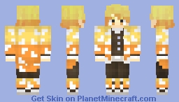 (Kimetsu No Yaiba) Zenitsu Agatsuma Update New Shade!! Minecraft Skin
