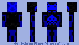 Space Invader Blue Minecraft Skin