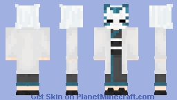 Blue Kitsune Mask Minecraft Skin