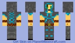 diamond plate armor knight with helmet Minecraft Skin