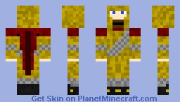 Gold/Red Knight King Minecraft Skin