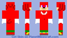 Knuckles the Echidna Minecraft Skin