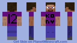 Steve in Kony 12 shirt Minecraft Skin