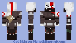 Kratos God of War Ragnarok 2022 Minecraft Skin