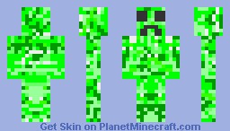 Exploded Creeper Minecraft Skin