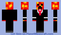 lava creeper in a suit Minecraft Skin