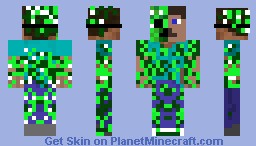 half creeper Minecraft Skin