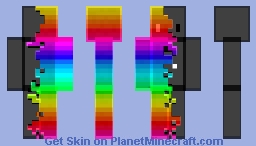 Rainbow Noob Skin Minecraft Skin