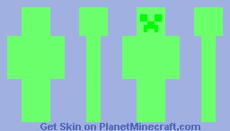 Lime Green Creeper Person Minecraft Skin