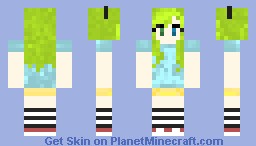 Lime Green Hair Girl Minecraft Skin