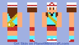 pokemon trainer leaf Minecraft Skin