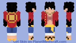 Monkey D. Luffy - Wano Udon Prison Post-Timeskip | One Piece Minecraft Skin