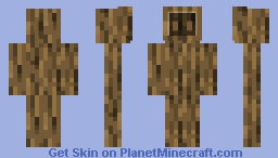 TV Head Oak Log Minecraft Skin