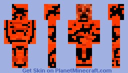Magma/lava creeper Minecraft Skin
