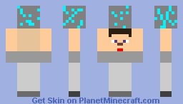 Man Holding A Diamond Ore Block Minecraft Skin