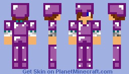 man in purple armor Minecraft Skin
