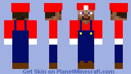 Super Mario Steve Minecraft Skin