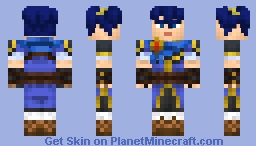Marth - Super Smash Bros Ultimate (No cape version) Minecraft Skin