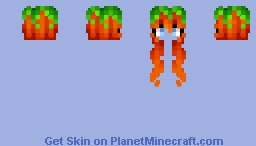 Female HB - Pumpkin Orange & Green Minecraft Skin