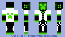 Green Techno Creeper Minecraft Skin