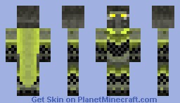 Armored Warrior Grey/Green Minecraft Skin