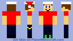 me with santa hat Minecraft Skin