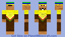 Mexican dude in poncho and hat Minecraft Skin