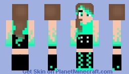 Turquoise Girl Minecraft Skin