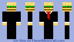 Burger in a suit Minecraft Skin