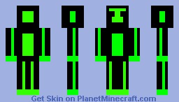 Green and Black suit Minecraft Skin