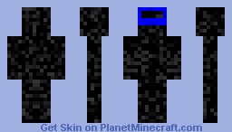 Bedrock black Minecraft Skin