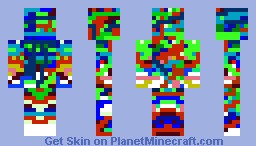 Rainbow splatter Minecraft Skin