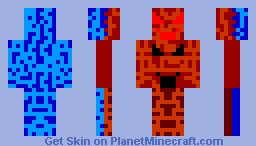 Lava and water devil Minecraft Skin