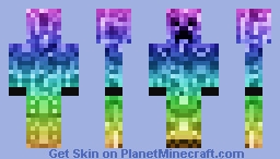 Neon creeper Minecraft Skin
