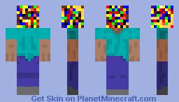 Modified Pixelated Steve Minecraft Skin