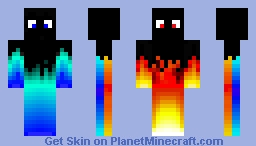 Fire and water element skin Minecraft Skin