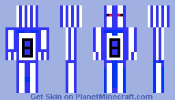 Blue and white man Minecraft Skin