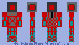 blue and red Minecraft Skin