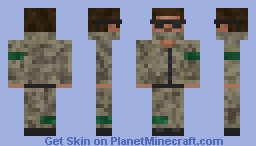 Multicam Steve Green Tape + Glasses Minecraft Skin