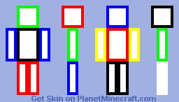 multicoloured man Minecraft Skin