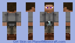 Grey Shirt Steve Minecraft Skin