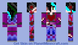 Sarah the surviving neon warrior Minecraft Skin