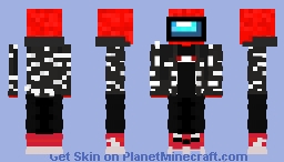 Red impostor Drip Minecraft Skin