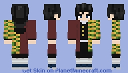 Tomioka giyuu pilar da agua minecraft skin Minecraft Skin