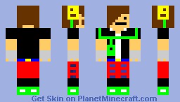 EMO with mp3 Minecraft Skin