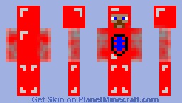 Knight In Red Armor Minecraft Skin
