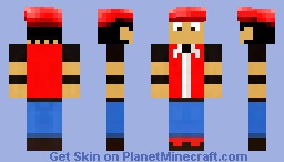Red (Pokemon) Minecraft Skin